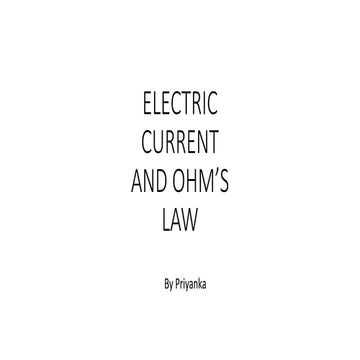 Electric current and ohms law | PPTX