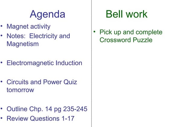 Electric currents, magnetic fields | PPT