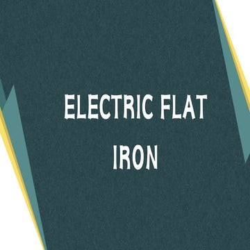 Electric flat iron domestically controlled appliances | PDF