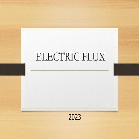Electric flux power point presentation.. | PPT
