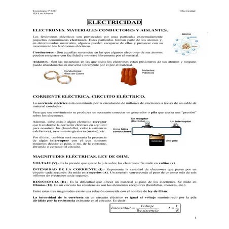 Electricidad 1c2ba-eso | PDF