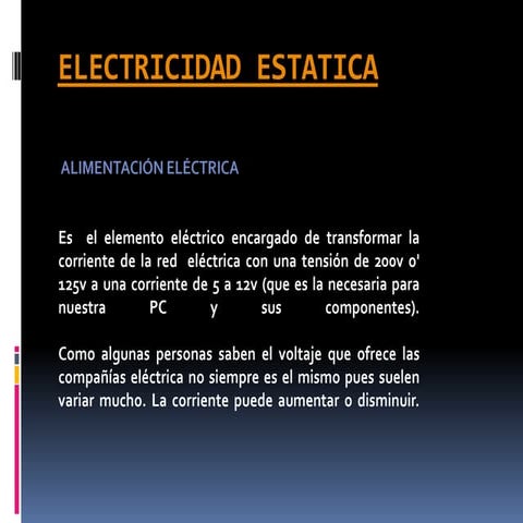 Electricidad estatica | PPTX