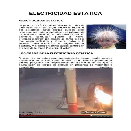 Electricidad estática | PPTX