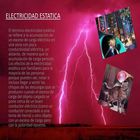Electricidad estatica | PPTX | Physics | Science