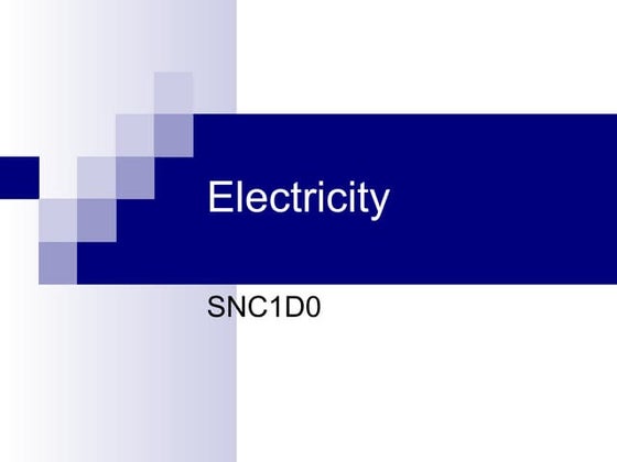 Electricity and Circuits for Grade 9 students | PPT