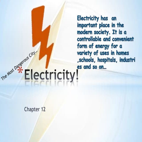 Electricity. | PPTX | Physics | Science