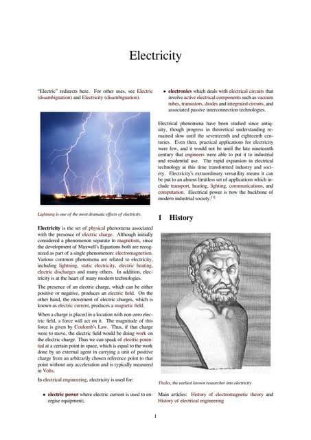 History of electricity | PPTX | Physics | Science
