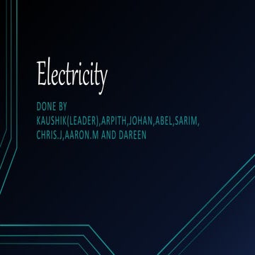 Electricity | PPT