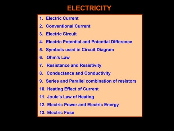 Electricity Class 10_ Physics notes | PDF