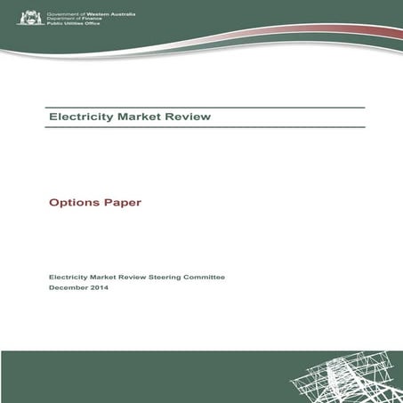Electricity Market Review Options Paper Released! | PDF