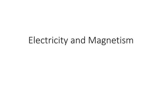 Magnetism and Electricity - ppt useful for grade 6,7 and 8 | PPT
