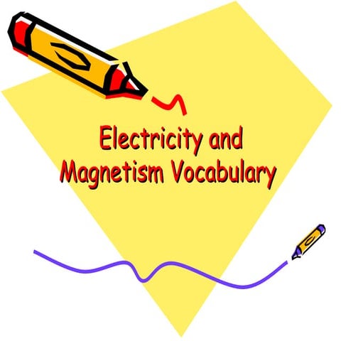 Electricity and magnetism vocabulary | PPT