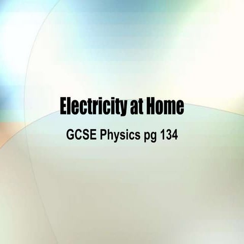 Electricity at Home | PPT