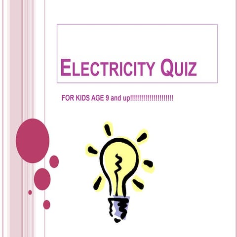 Electricity quiz | PPT