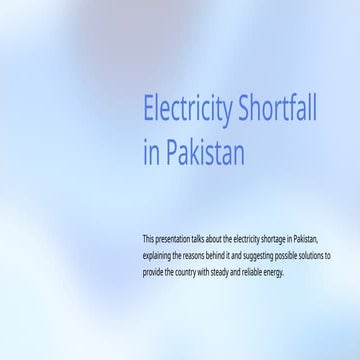 Electricity Shortfall in Pakistan!!.pptx