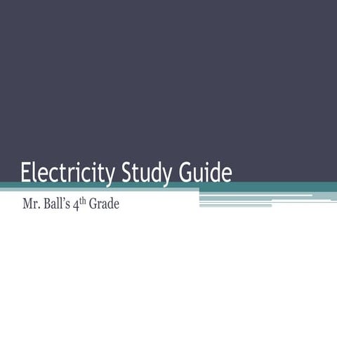 Electricity study guide | PPT