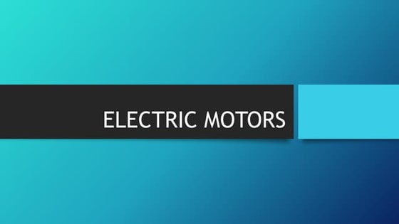 Electric motor basics | PDF | Physics | Science