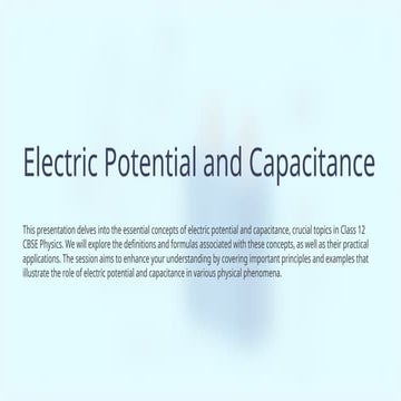 Electric Potential and Capacitance .pptx
