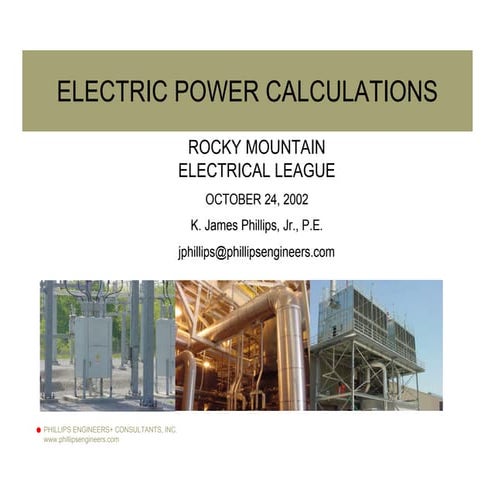 Electric power calculations | PDF