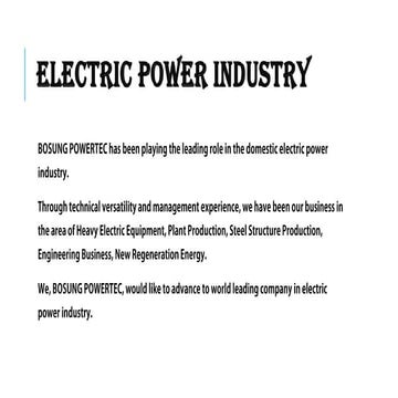 Electric power industry | PDF