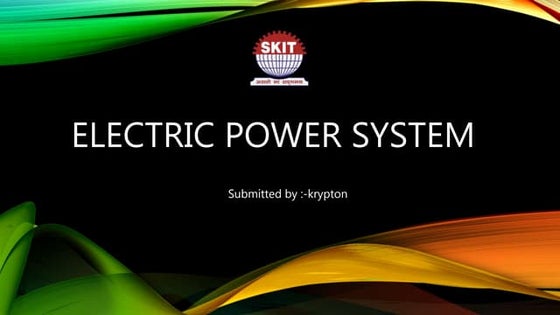 Electric power system | PPT