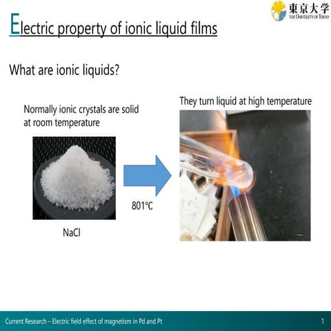 Electric property of ionic liquids | PPTX