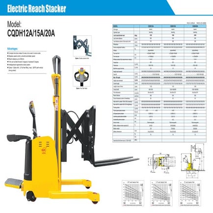 Electric reach stacker cqdha | PDF