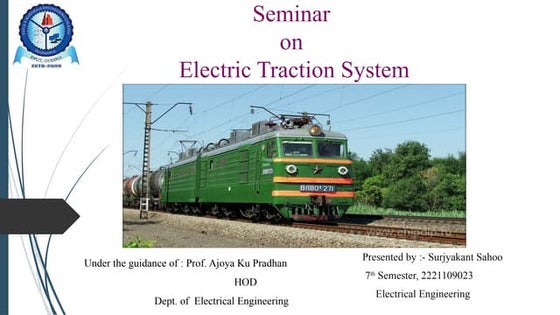 Electric traction in railways | PPTX | Rail Travel | Travel Type