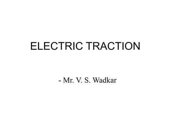 Electrial tractions | PPT