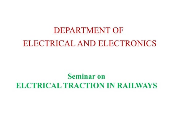 Electric locomotive ppt | PPTX