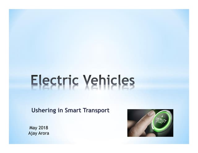 Presentation on Electric Vehicles | PPTX