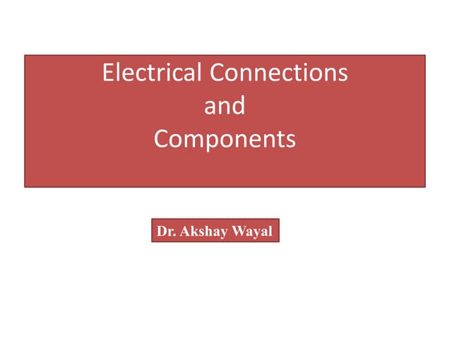 Electrical Installation in Buildings | PPTX
