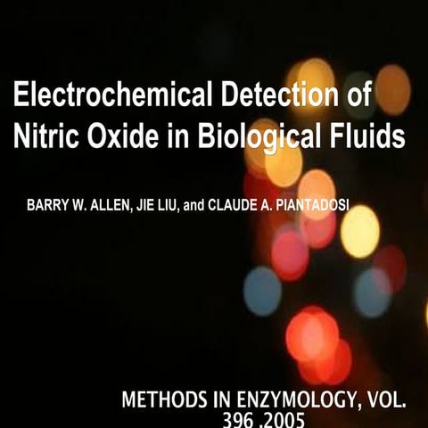 Electrochemical Detection Of Nitric Oxide In Biological Fluids | PPT