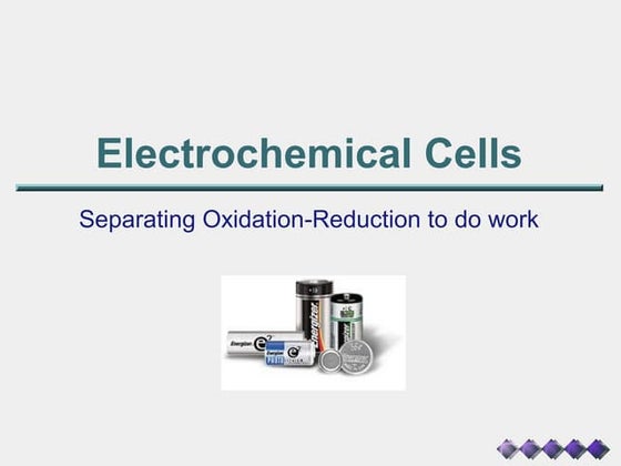 Introduction to ElectroChemistry | PPT