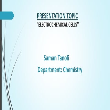 Electrochemical cells. | PPTX