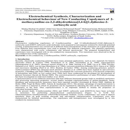 Electrochemical synthesis, characterization and electrochemical ...