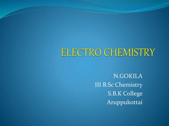 Electrode potential | PPT