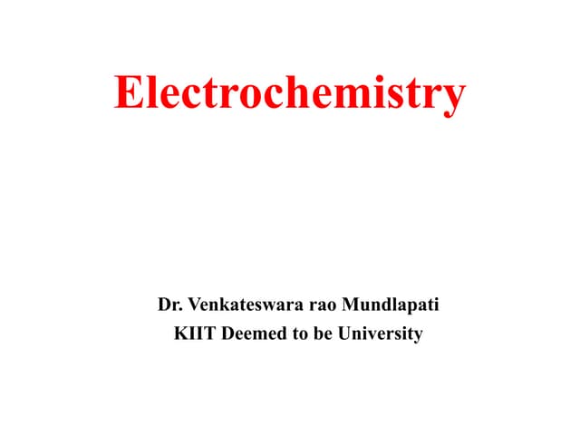 Electrochemistry PPT class 12 CBSE BOARD | PPTX