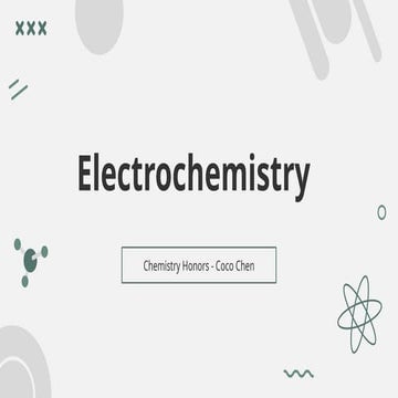 intro to electrochemistry presentation slides | PPTX