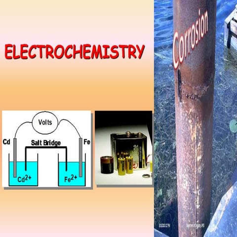 Electrochemistry for b.tech first year sem 1/2 | PPTX