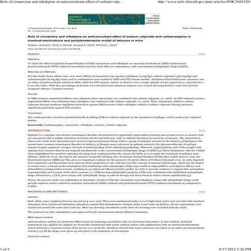 Electro-Convulsiometer article 1 | PDF