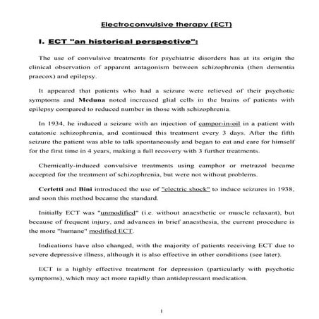 Electroconvulsive therapy | PDF