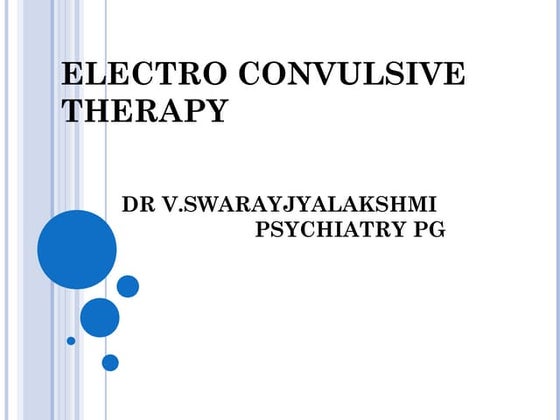 ECT - electroconvulsive therapy | PDF