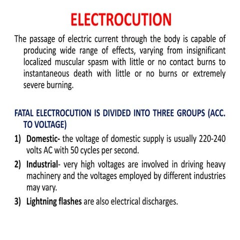Electrocution | PPTX