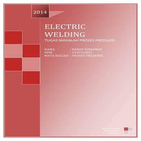 las listrik Electrode welding, Teknik Industri, Randy Suwandy | PDF