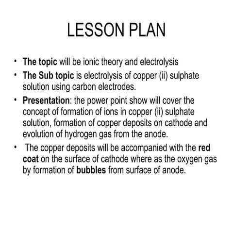 Electroloysis. tpack at kibasila sec school | PPT