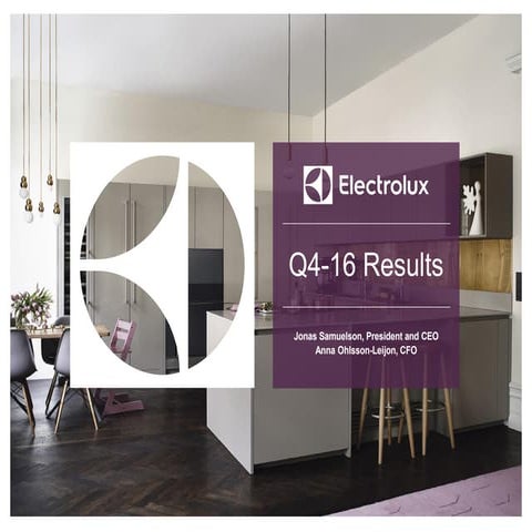 Electrolux consolidated results 2016 - Presentation | PDF
