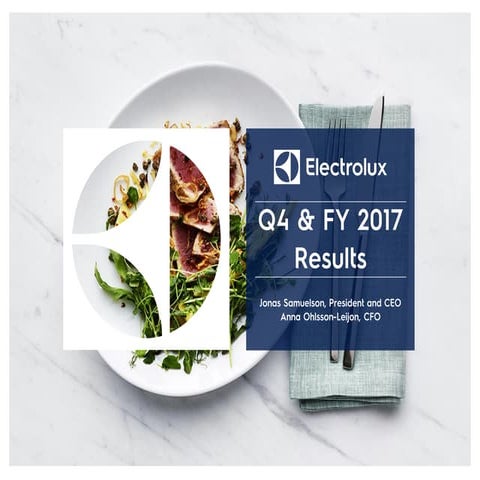 Electrolux Consolidated Results 2017 - Presentation | PPT