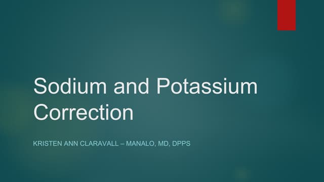 Sodium correction formula | PDF