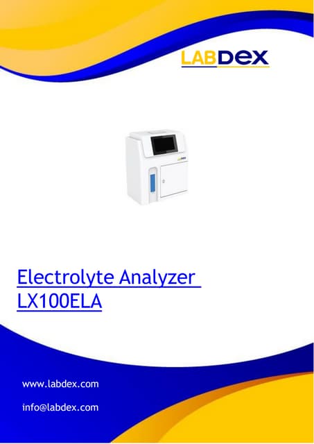 Electrolyte Analyzer LX109ELA | PDF